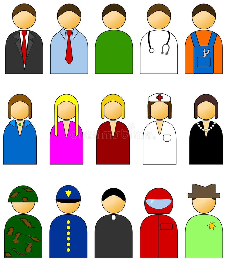 Simple people vector icons stock vector. Illustration of businessman ...