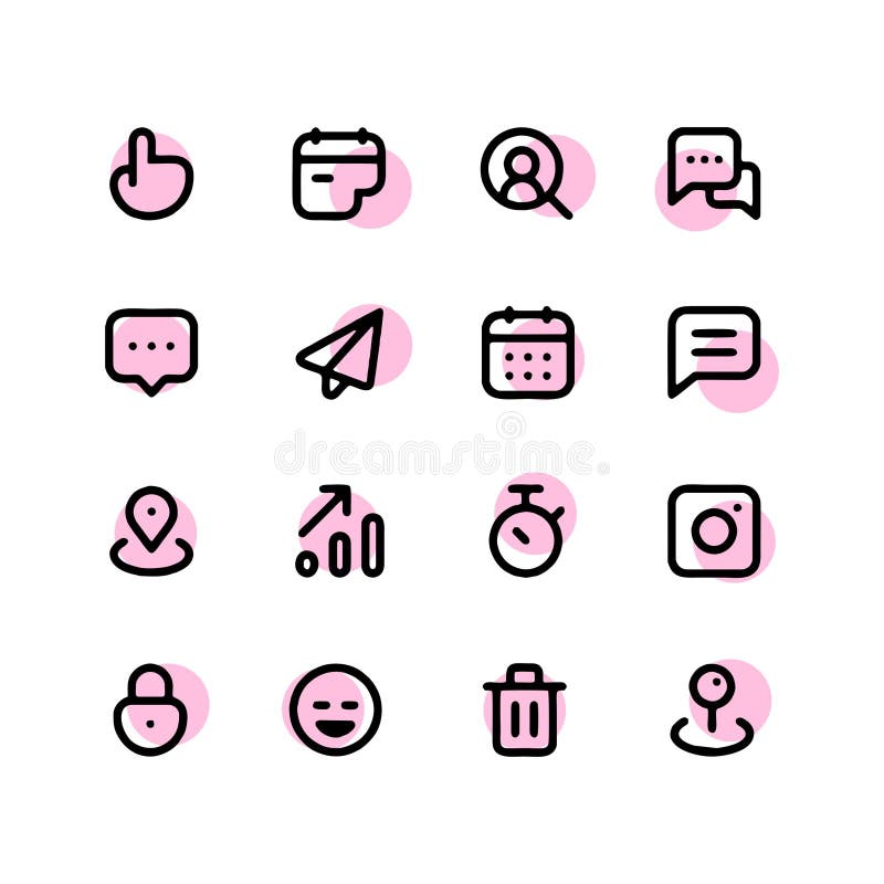 Simple Phone Dashboard Icon Set Stock Vector - Illustration of talking ...