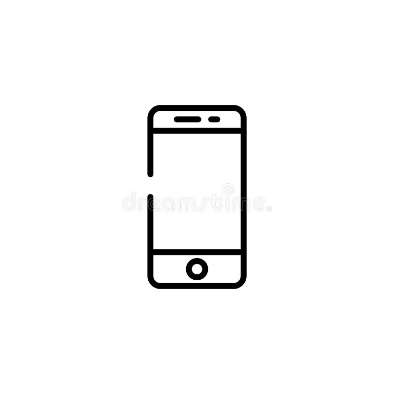 Simple phone icon stock vector. Illustration of presentation - 338540822