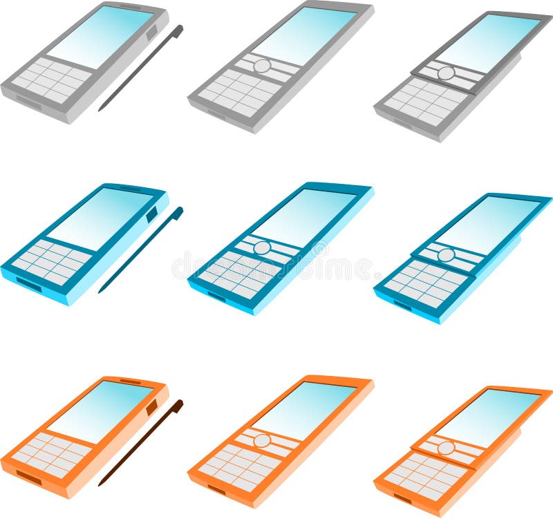 Simple Phone icons stock vector. Illustration of communication - 9346868