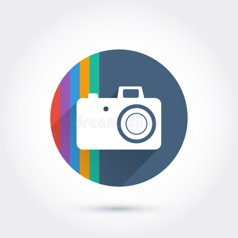 Simple photo icon set stock illustration. Illustration of camera ...