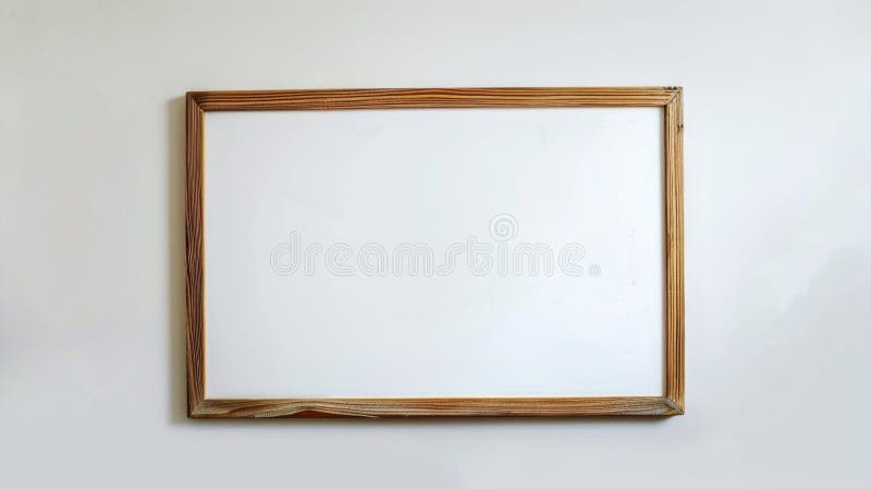 A Simple Picture Frame Hanging on a White Wall. Suitable for Interior ...