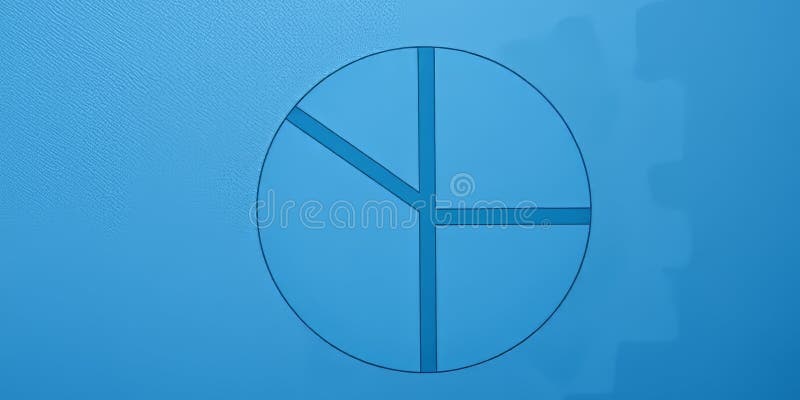 A Simple Pie Chart with Four Sections Stock Illustration - Illustration ...