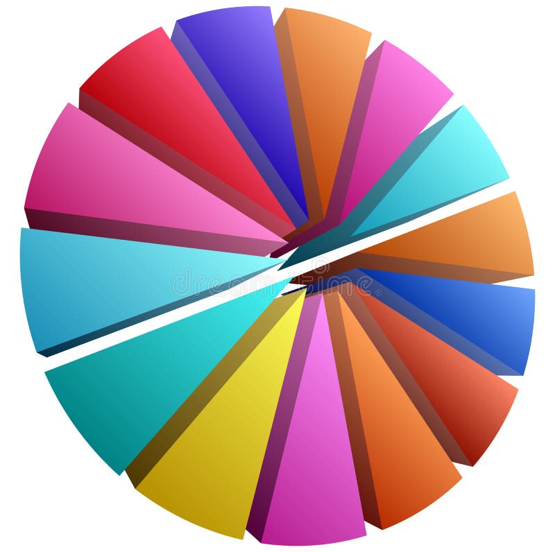 Simple Pie Chart-graph and Diagram Vector Illustration. Circle ...