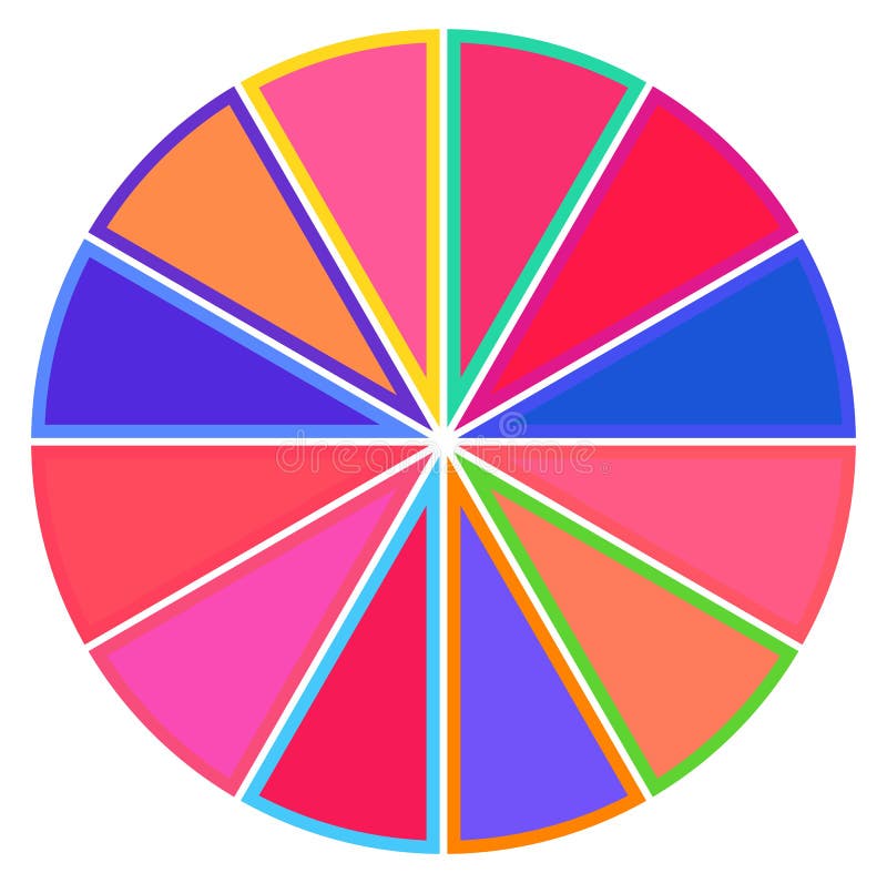 Simple Pie Chart-graph and Diagram Vector Illustration. Circle ...