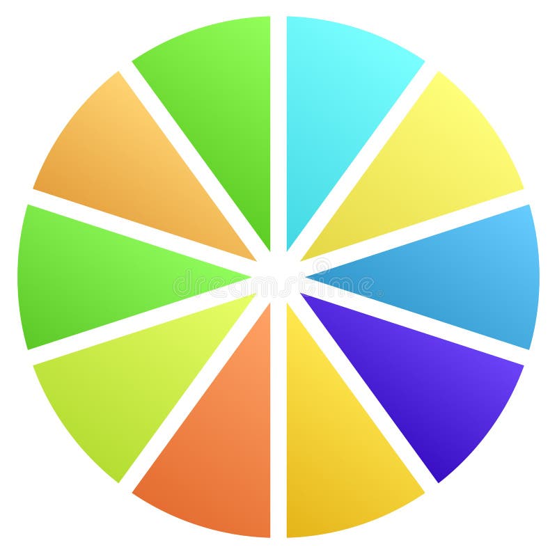 Simple Pie Chart-graph and Diagram Vector Illustration. Circle ...