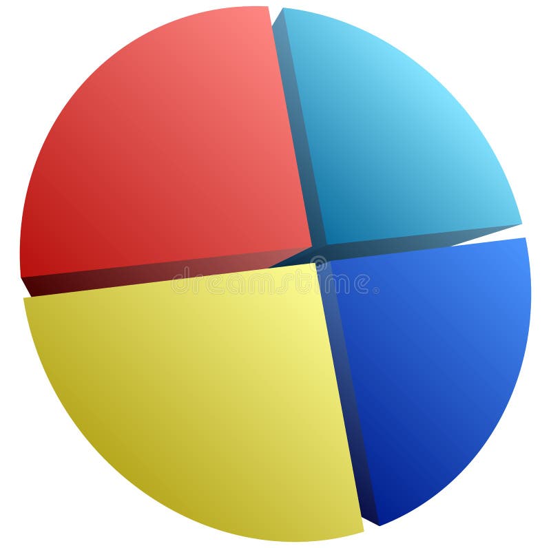 Simple Pie Chart-graph and Diagram Vector Illustration. Circle ...