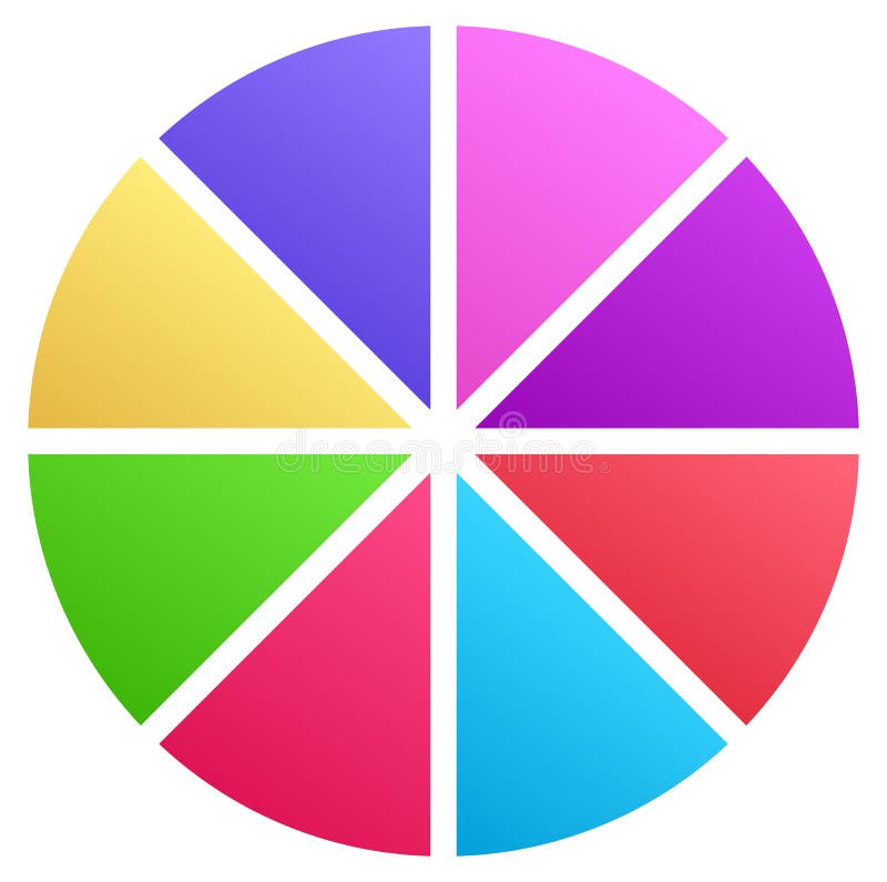 Simple Pie Chart-graph and Diagram Vector Illustration. Circle ...