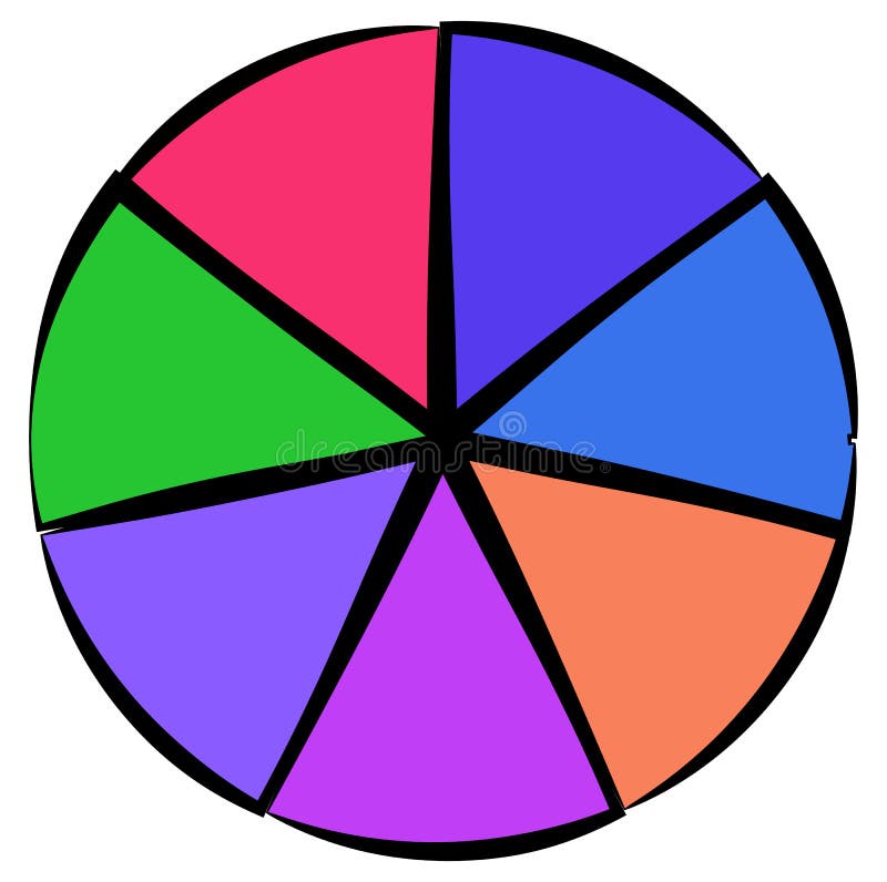Simple Pie Chart-graph and Diagram Vector Illustration. Circle ...