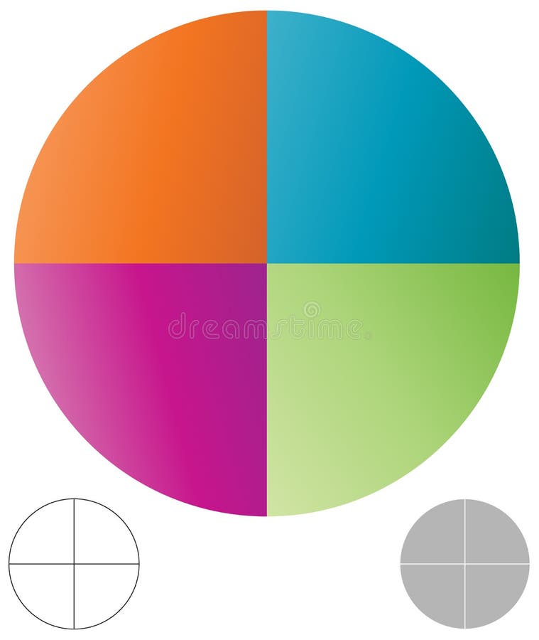 Simple Pie Chart-graph and Diagram Vector Illustration. Circle ...