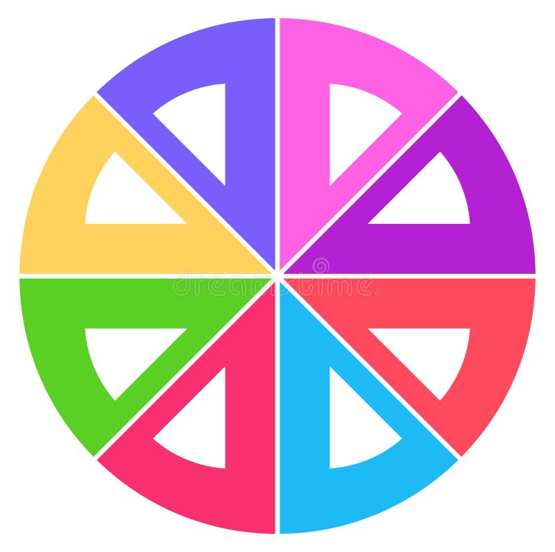 Simple Pie Chart-graph and Diagram Vector Illustration. Circle ...