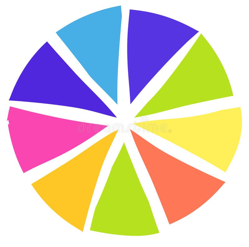 Simple Pie Chart-graph and Diagram Vector Illustration. Circle ...