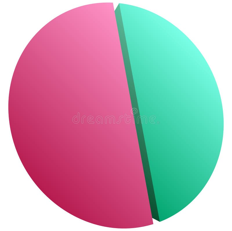 Simple Pie Chart-graph and Diagram Vector Illustration. Circle ...