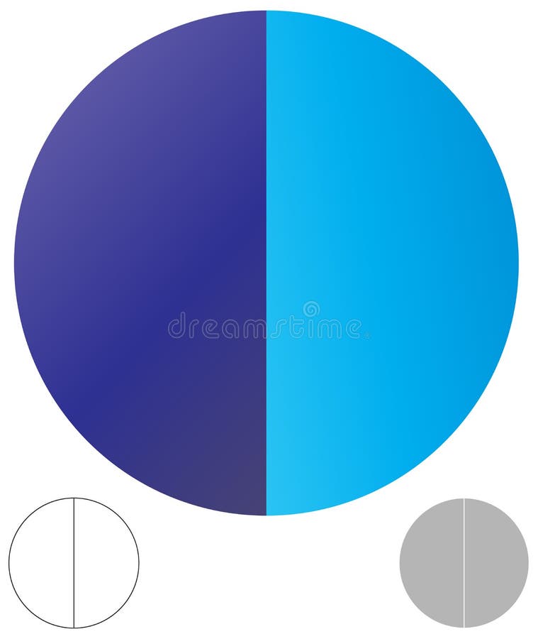 Simple Pie Chart-graph and Diagram Vector Illustration. Circle ...