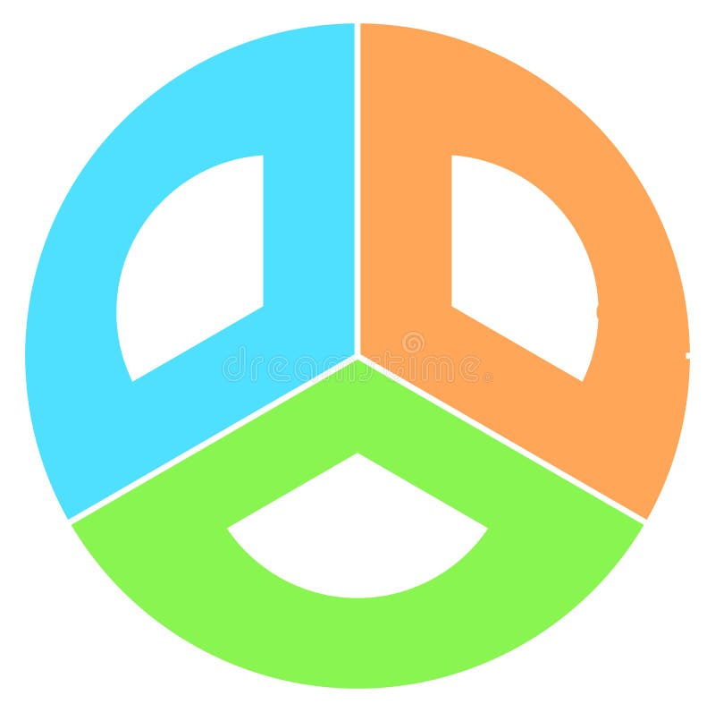 Simple Pie Chart-graph and Diagram Vector Illustration. Circle ...