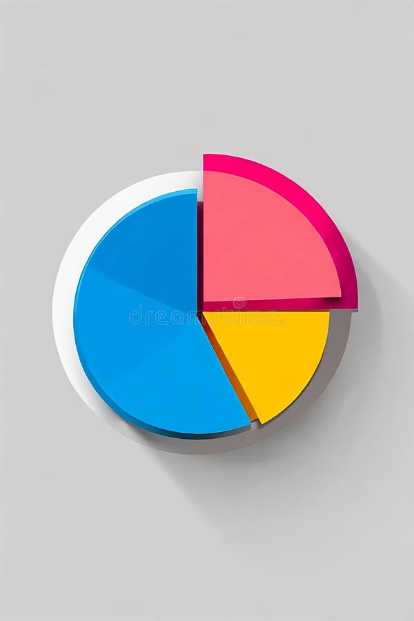 Simple Pie Chart Illustration Stock Illustration - Illustration of ...