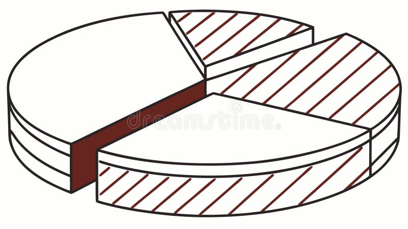 A Simple Pie Chart with One Slice Separated for Data Reports. Vector ...