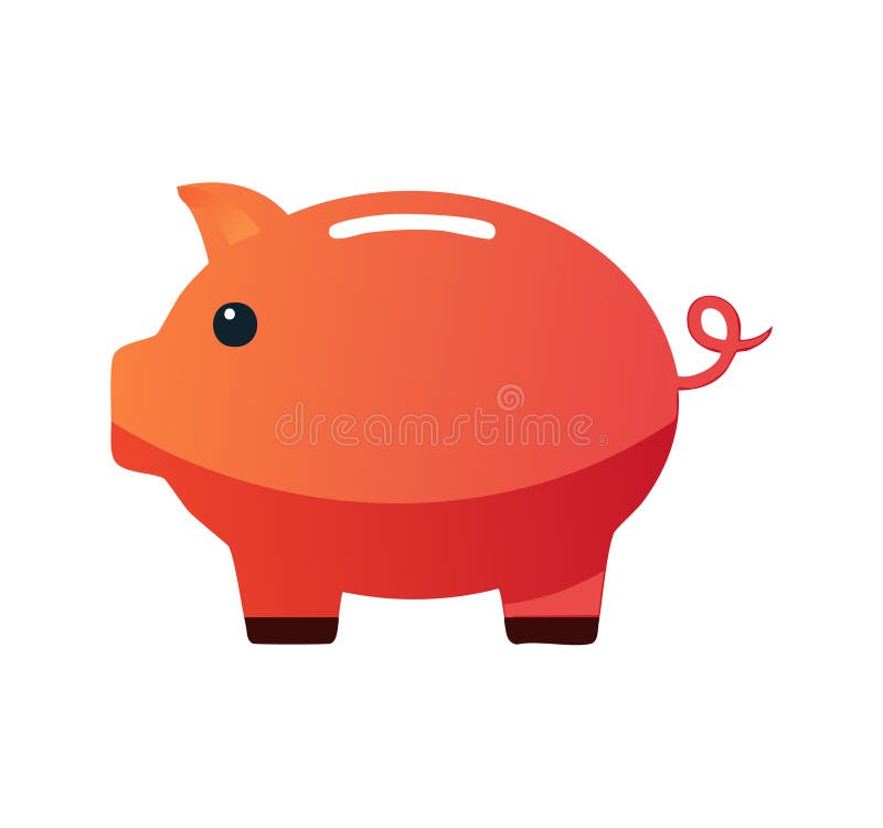 Simple Piggy Bank Icon stock vector. Illustration of investment - 344444180