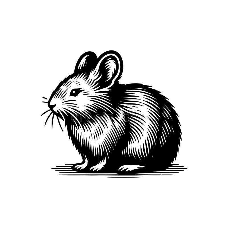 Pika Side View Vector Icon Vintage Retro Logo Illustration Design ...