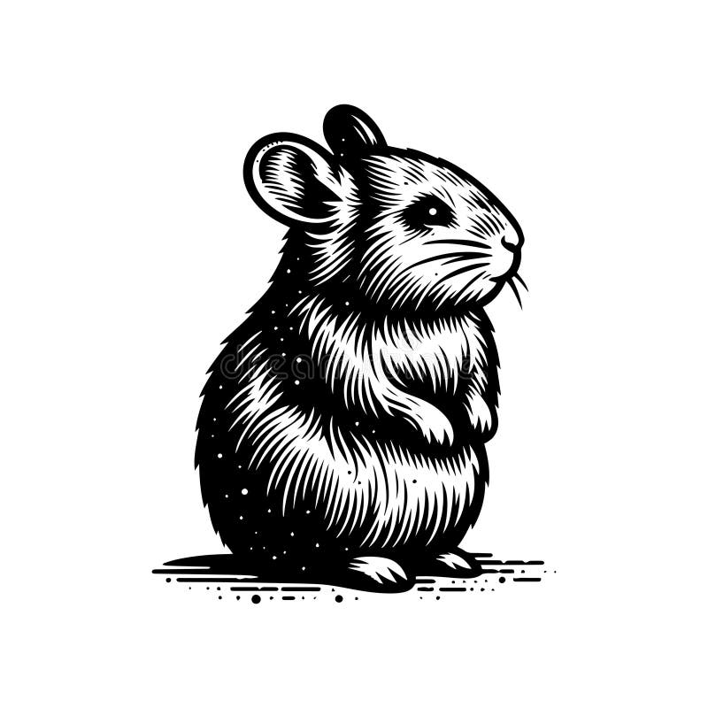 Simple Pika Standing Vector Icon Vintage Logo Retro Illustration Design ...