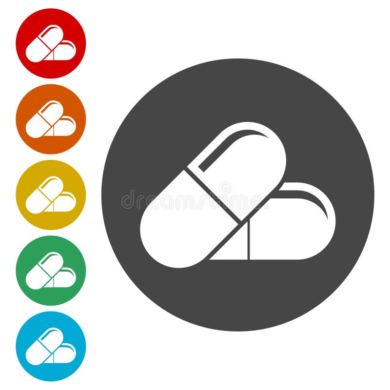 Simple Pills Icon, Medicine Pills Stock Vector - Illustration of dose ...