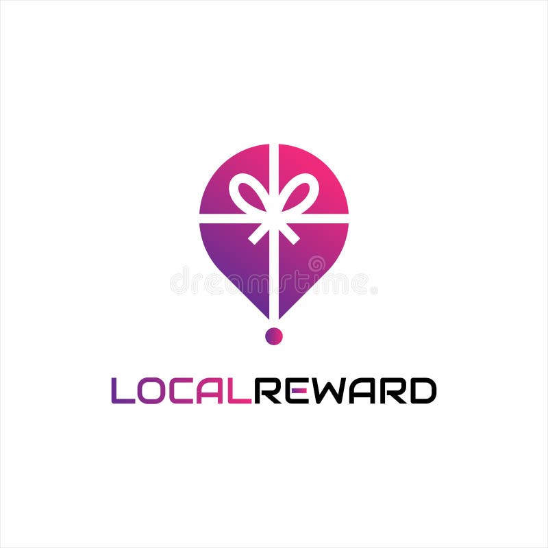 Simple Pin Point Gift Logo Design Inspiration Stock Vector ...