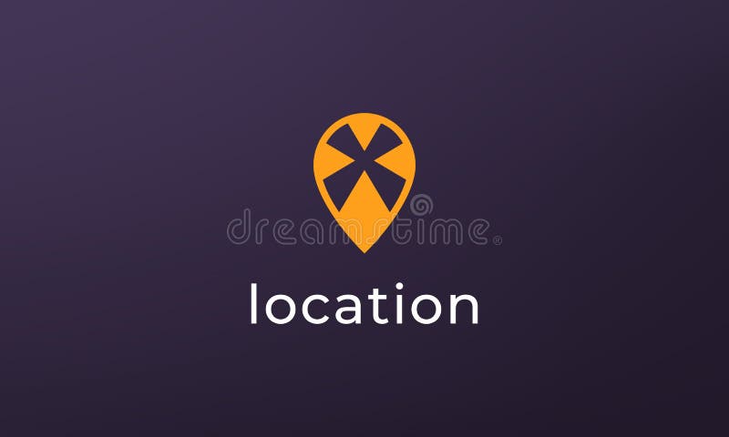 Simple Pin Position Logo. Abstract Destination Location Icon, Route ...