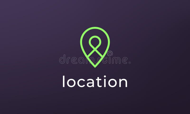 Simple Pin Position Logo. Abstract Destination Location Icon, Route ...