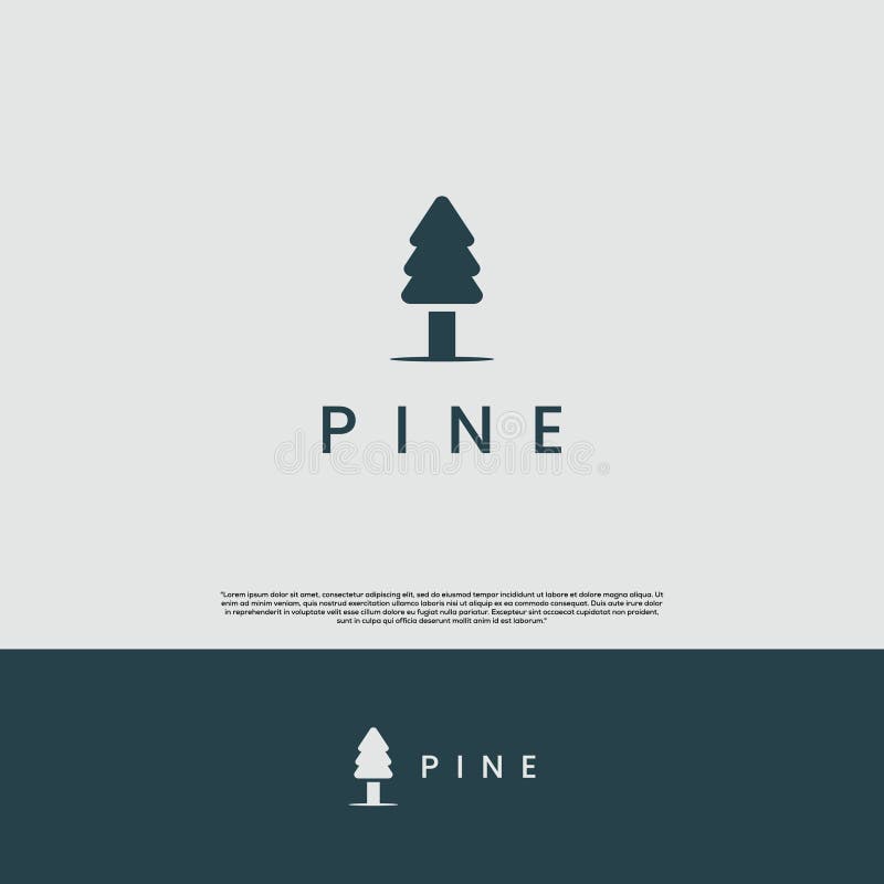 Simple Pine Logo Design Modern Concept Stock Vector - Illustration of ...