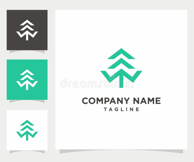 Simple Pine Tree Logo Vector. Creative Logo Stock Vector - Illustration ...