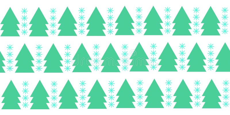 Simple Pine Tree and Snowflake Shape Two Tone Color Stock Illustration ...