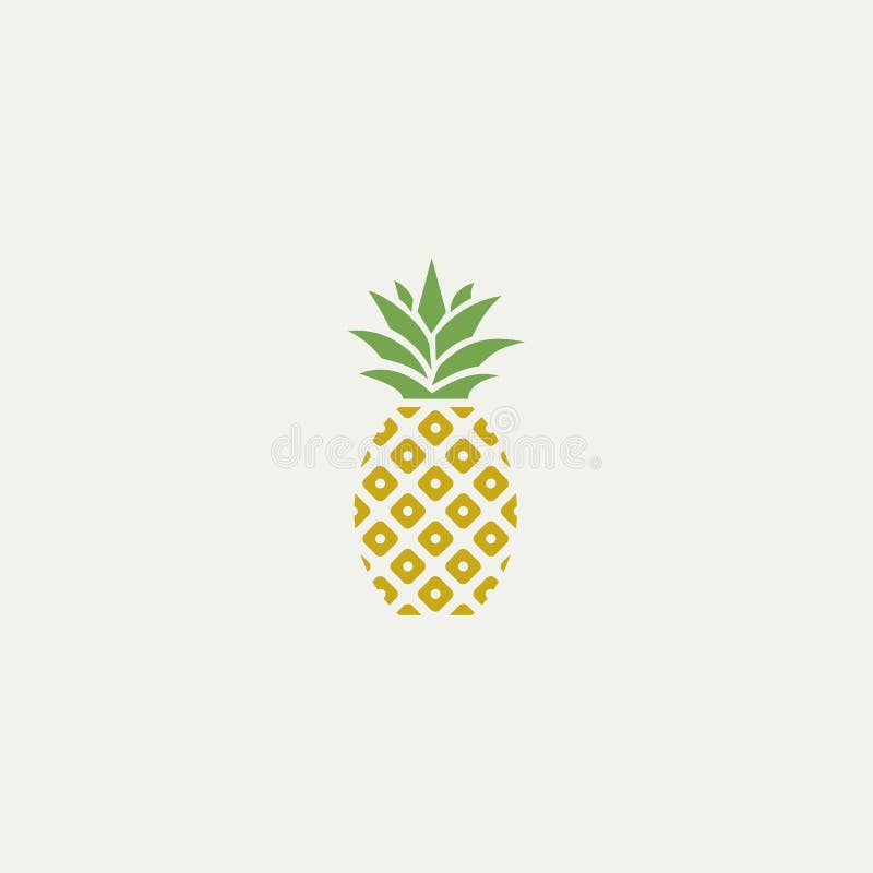 Simple pineapple vector stock vector. Illustration of diet - 232563537