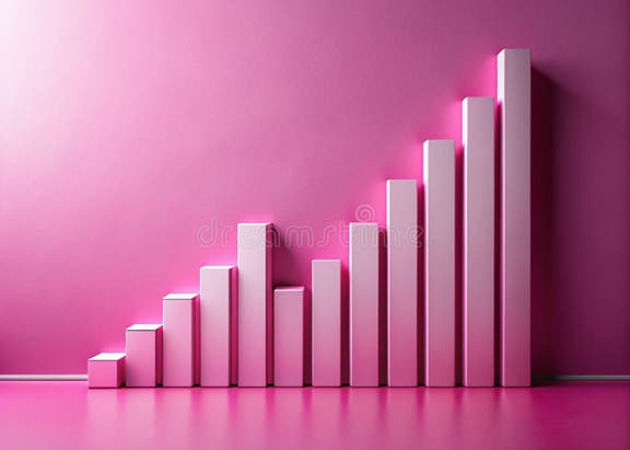 Simple Pink Bar Graph Growth Chart a Clean Modern Data Visualization ...