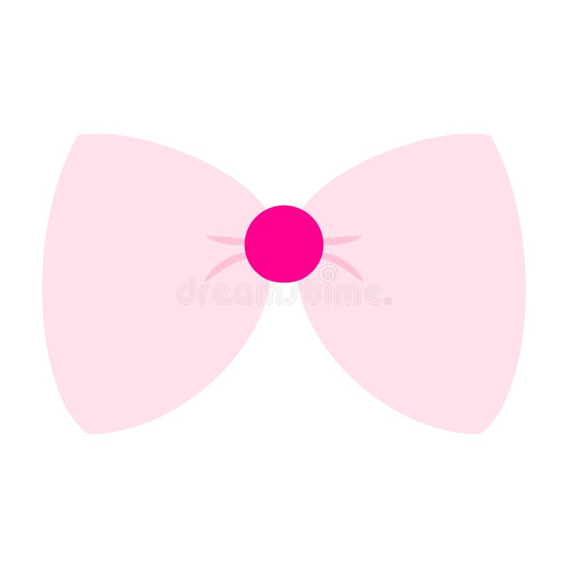 Simple Pink Bow Illustration Stock Illustration - Illustration of ...