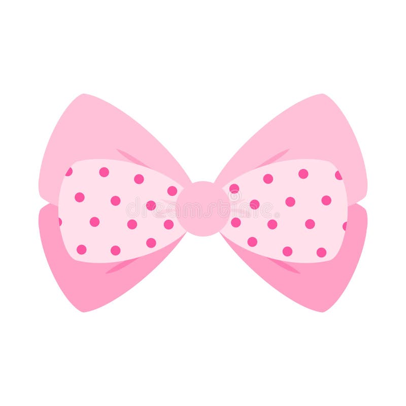 Simple Pink Bow Illustration Stock Illustration - Illustration of ...