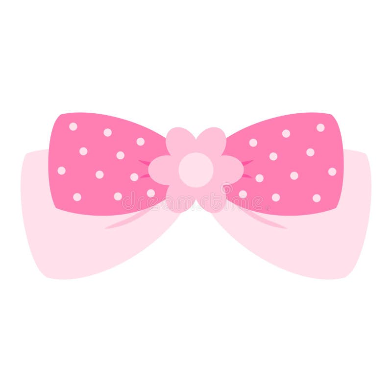 Simple Pink Bow Illustration Stock Illustration - Illustration of ...