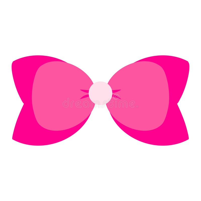 Simple Pink Bow Illustration Stock Illustration - Illustration of ...