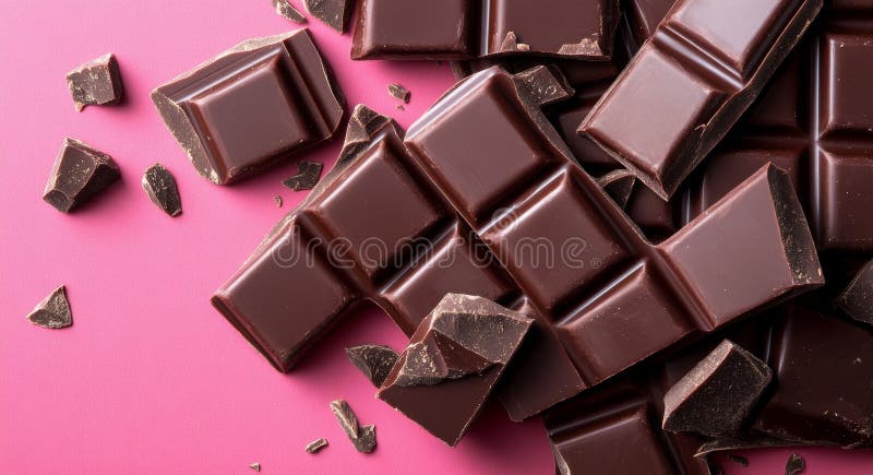 A Simple Pink Chocolate Bar Set Against a Pastel Background with ...