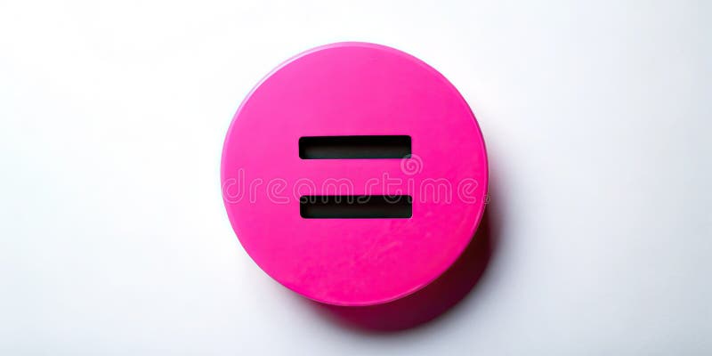 Simple Pink Circle Equal Sign a Vibrant and Educational Graphic Design ...