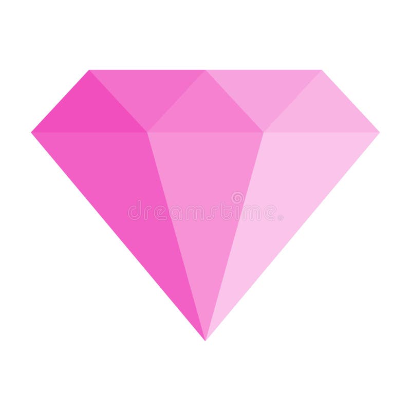 Simple Pink Diamond Vector Icon Stock Vector - Illustration of ...