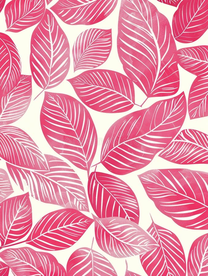 Simple Pink Flower Pattern, Fine Art Line Art for Wall Decor or Textile ...