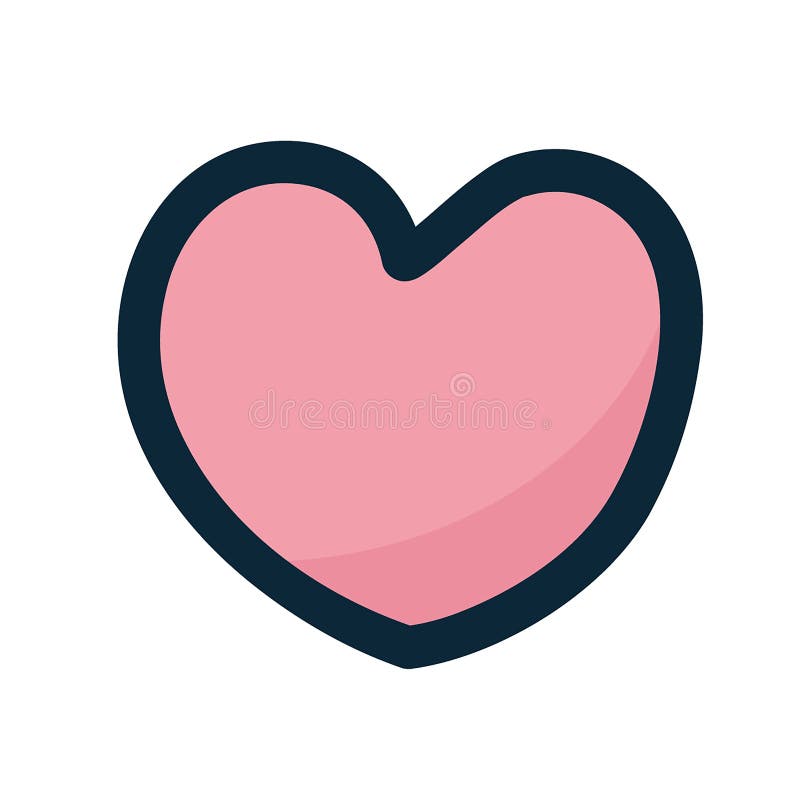 Simple Pink Heart Design Element Stock Illustration - Illustration of ...