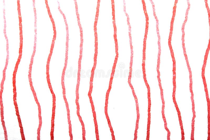 Simple Pink Red Pen Ink Wavy Scribble Lines White Background Stock ...