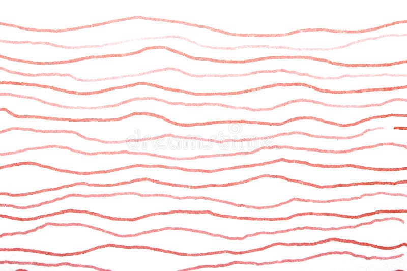 Simple Pink Red Pen Ink Wavy Scribble Lines on a White Background Stock ...