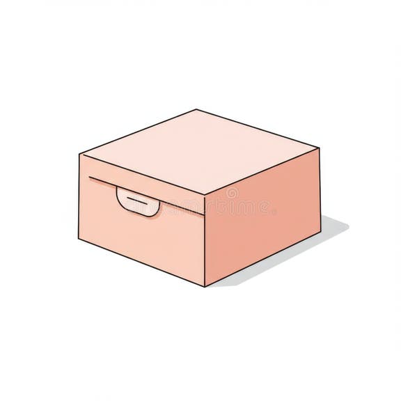 Simple Pink Square Box Illustration Stock Illustration - Illustration ...