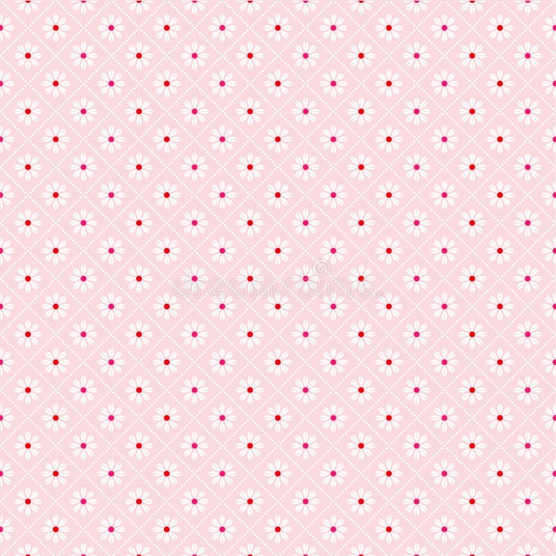 Simple Pink Wallpaper with Daisy Pattern- Perfect for Backgrounds Stock ...