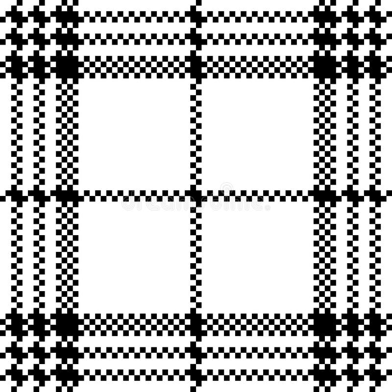 Simple Pixel Check Black White Seamless Pattern Stock Vector ...