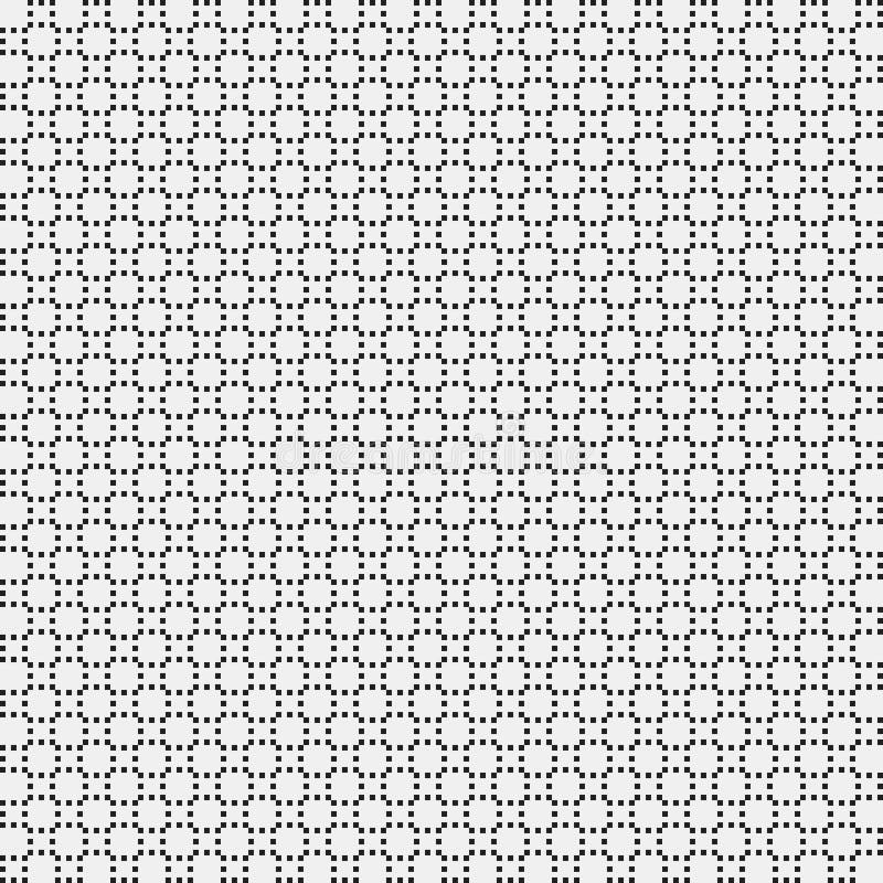 Simple Pixelated Pattern with Monochrome Geometric Shapes Stock Vector ...