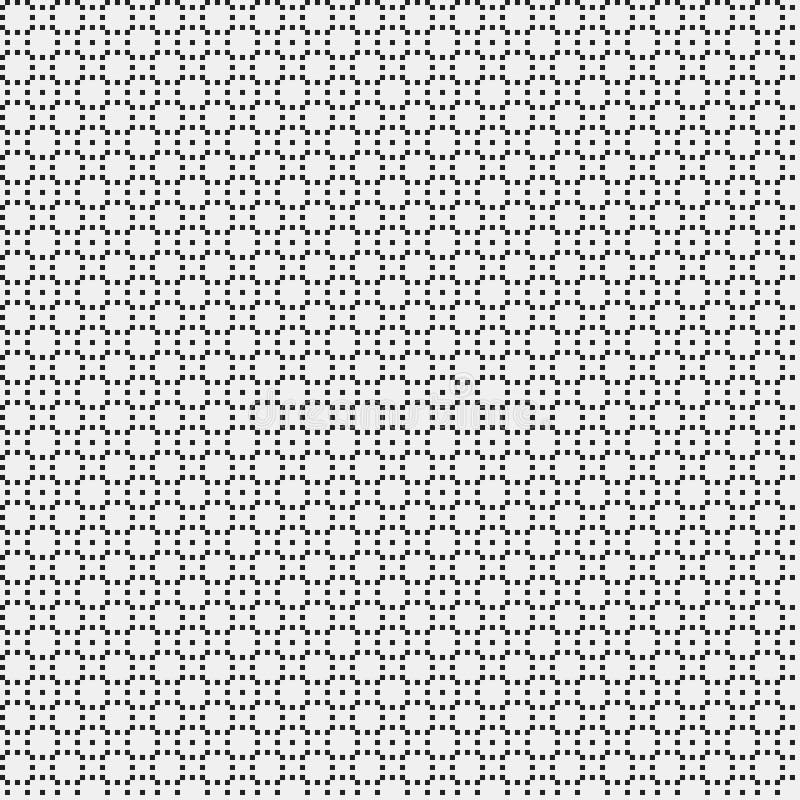 Simple Pixelated Pattern with Monochrome Geometric Shapes Stock Vector ...