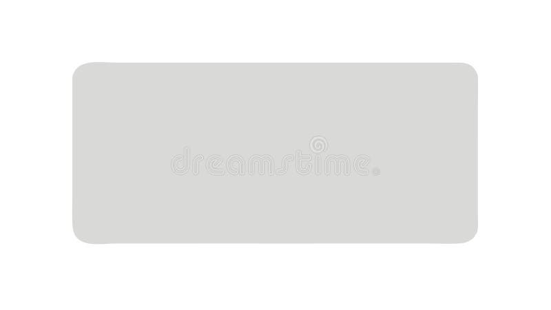 Simple Plain Blank Rectangle Geometric Shape Icon, Placeholder, Vector ...